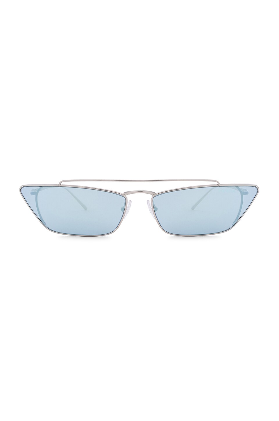 Prada Ultravox Metal in Silver & Blue Mirror | REVOLVE