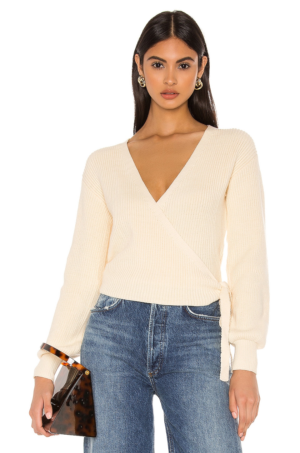 Privacy Please Alona Wrap Sweater in Ivory | REVOLVE