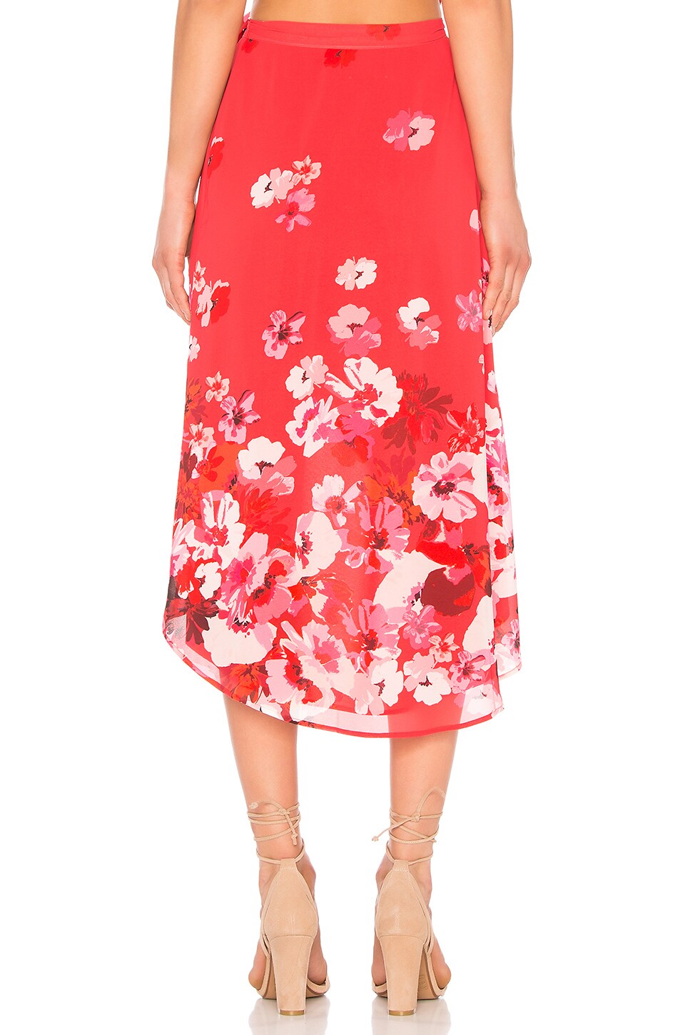 Privacy Please Java Wrap Skirt in Red Cascade Floral | REVOLVE