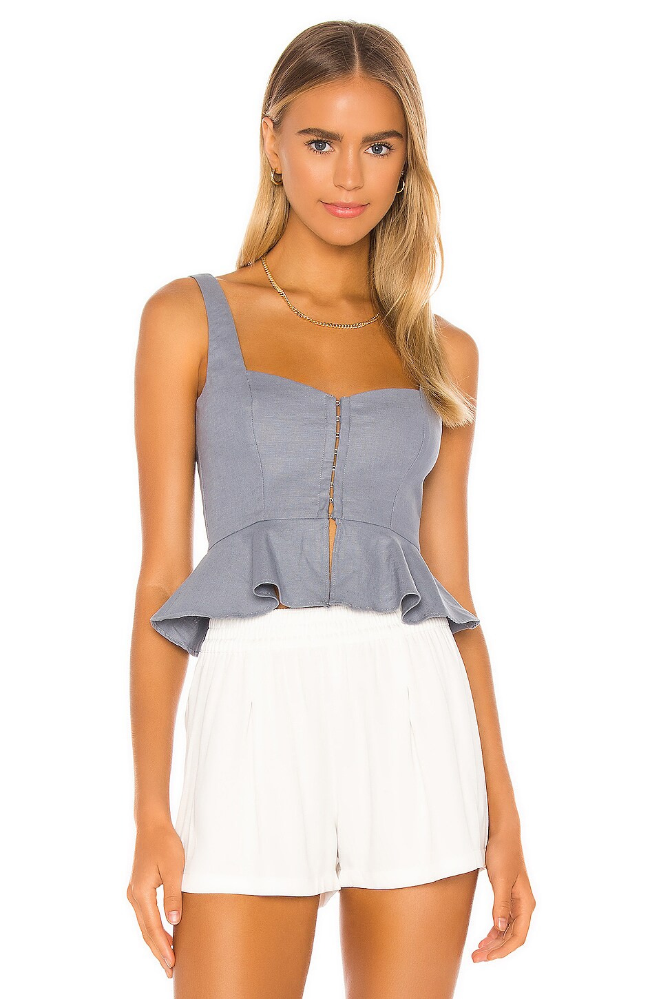 Privacy Please Hanna Top in Dusty Blue | REVOLVE