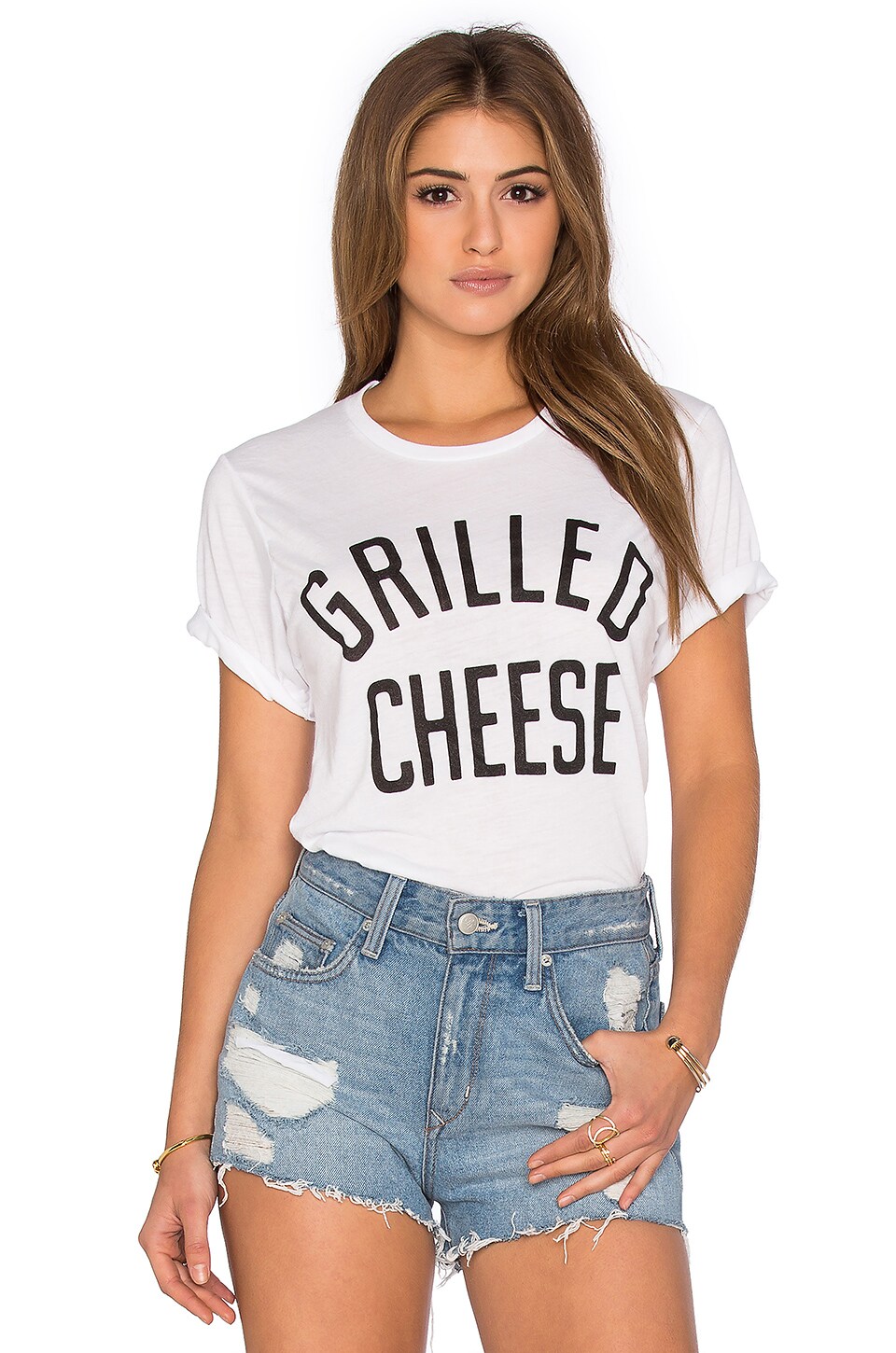 Private Party Grilled Cheese Tee in White | REVOLVE
