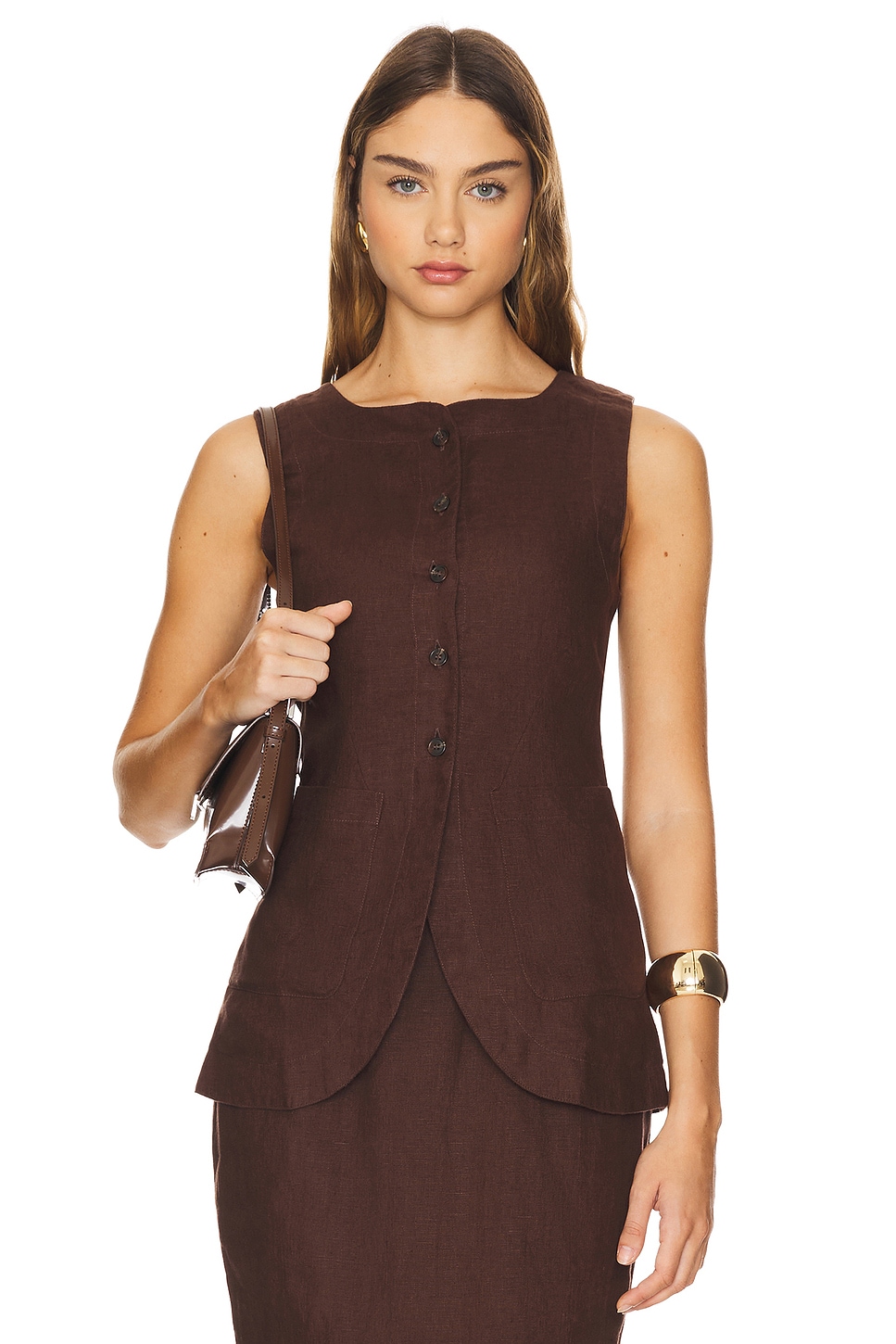 Posse Emma Vest in Chocolate | REVOLVE