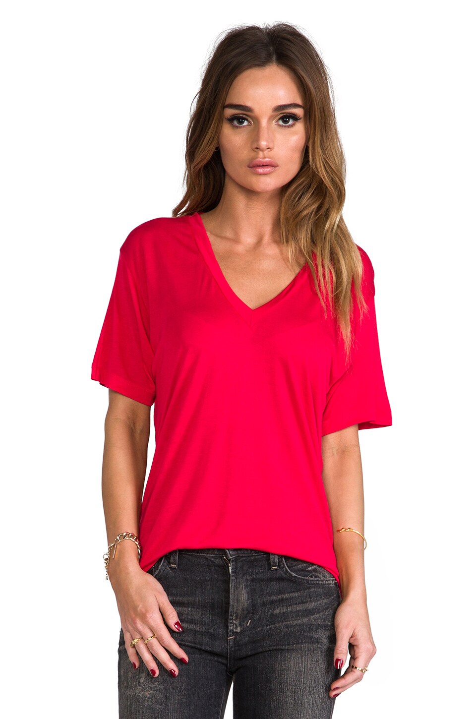 Pencey Standard Baggy Deep V in Red | REVOLVE
