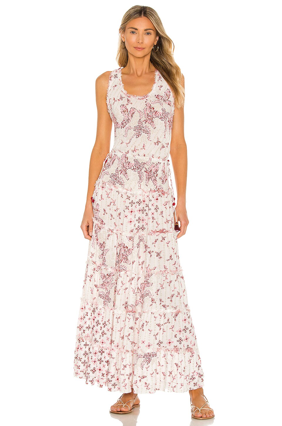 Poupette St Barth Katie Maxi Dress in Pink Parrot Batik Rambo | REVOLVE