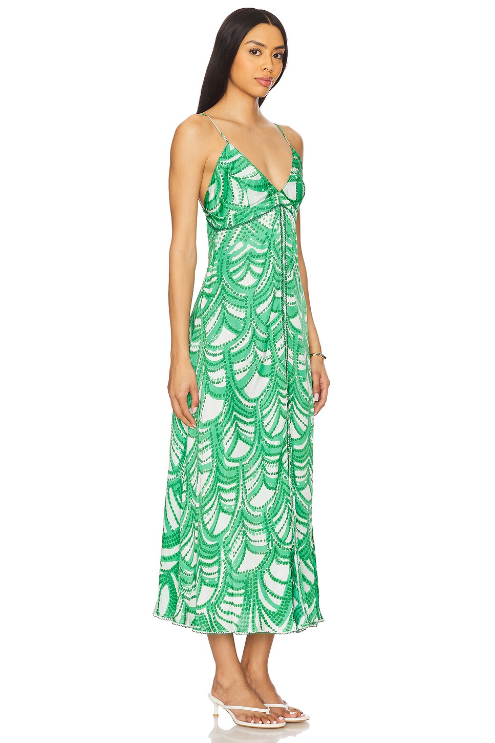 Poupette St Barth Denise Maxi Dress in Green Himba | REVOLVE