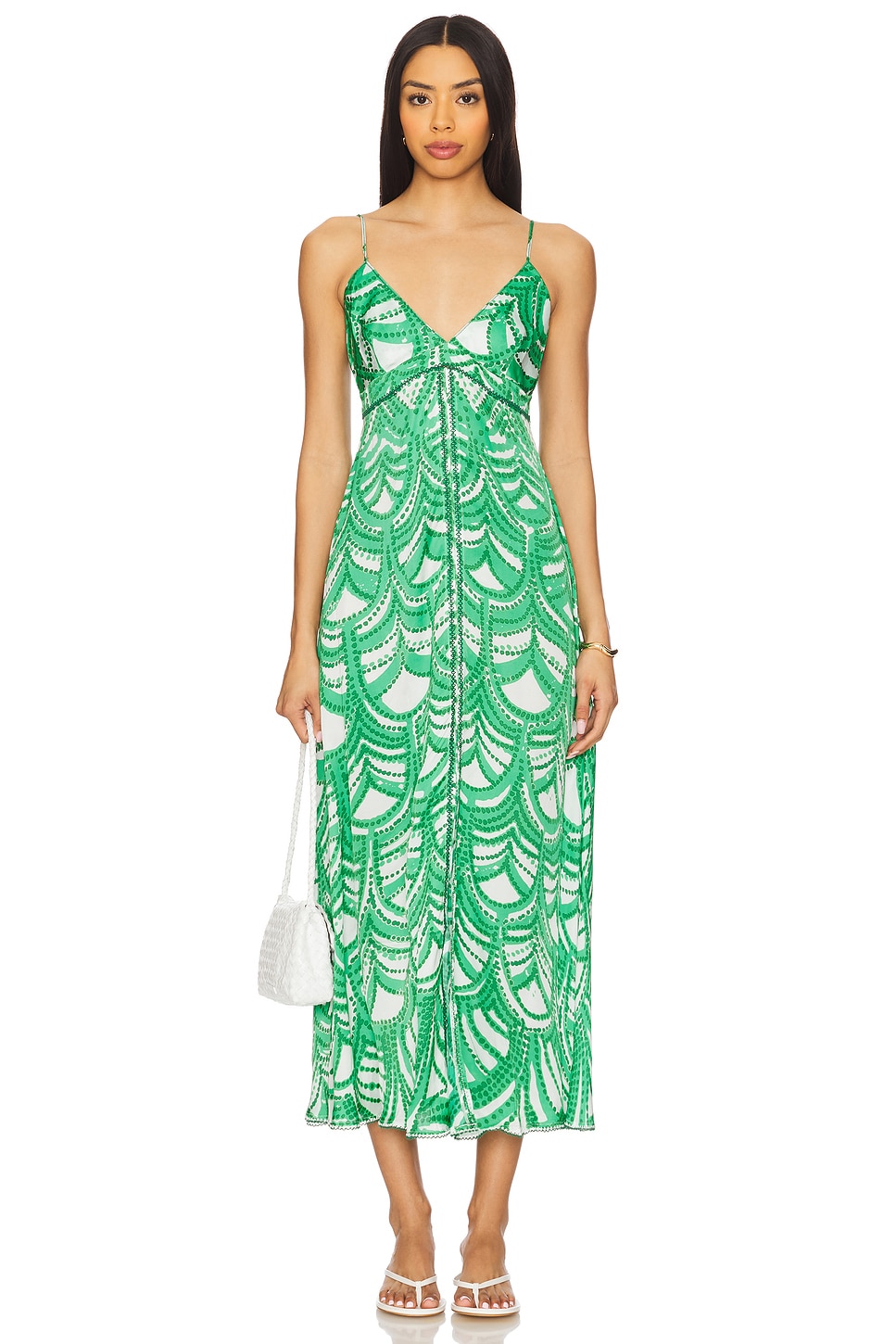 Poupette St Barth Denise Maxi Dress in Green Himba | REVOLVE