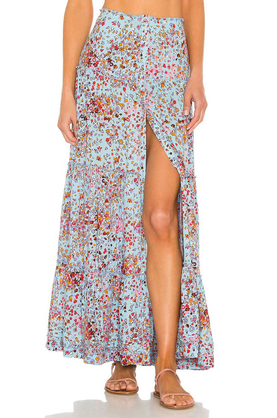 Poupette St Barth India Maxi Skirt in Sky Blue Murrina | REVOLVE