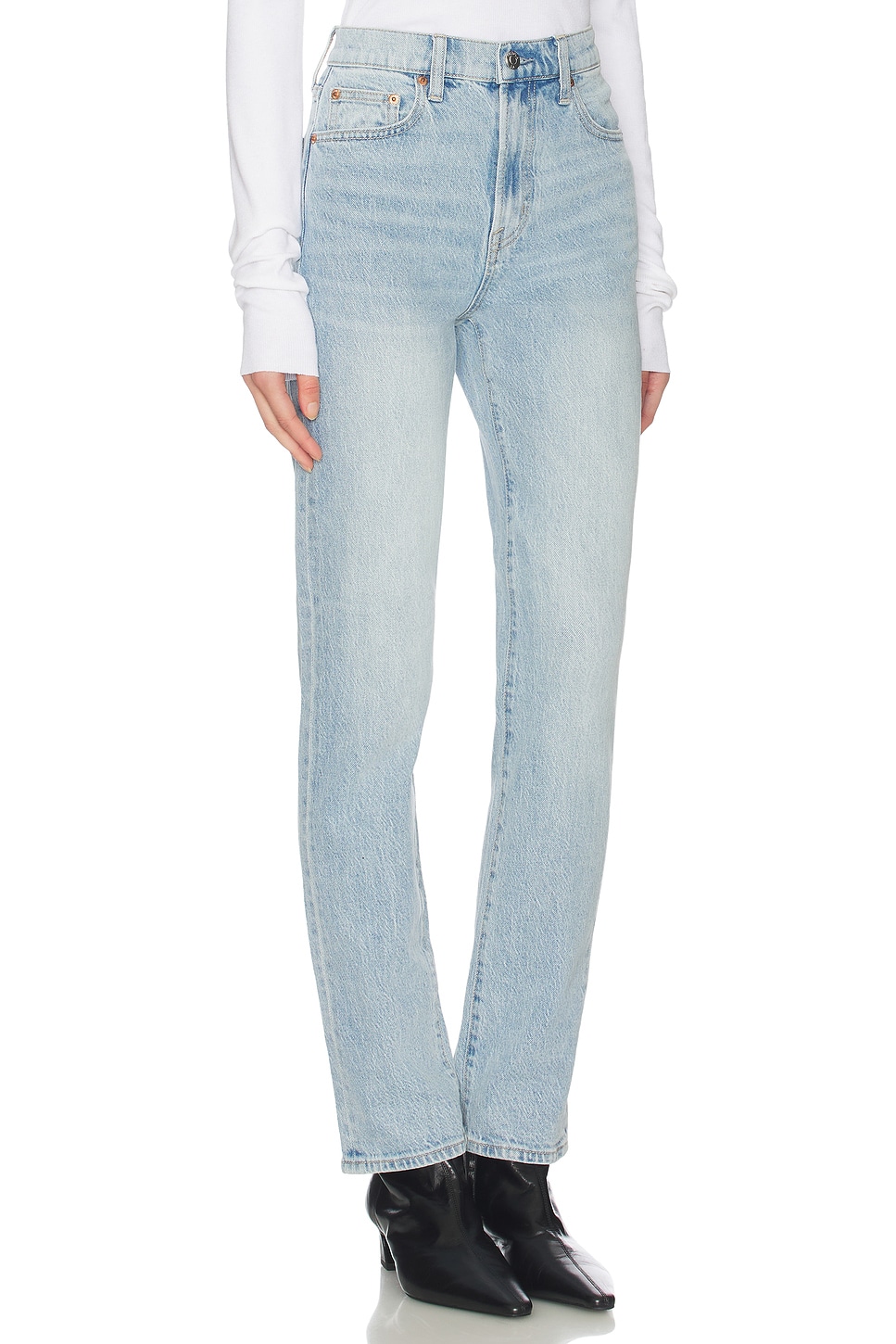 PISTOLA Bri High Rise Slim Straight Jeans in Sequel | REVOLVE