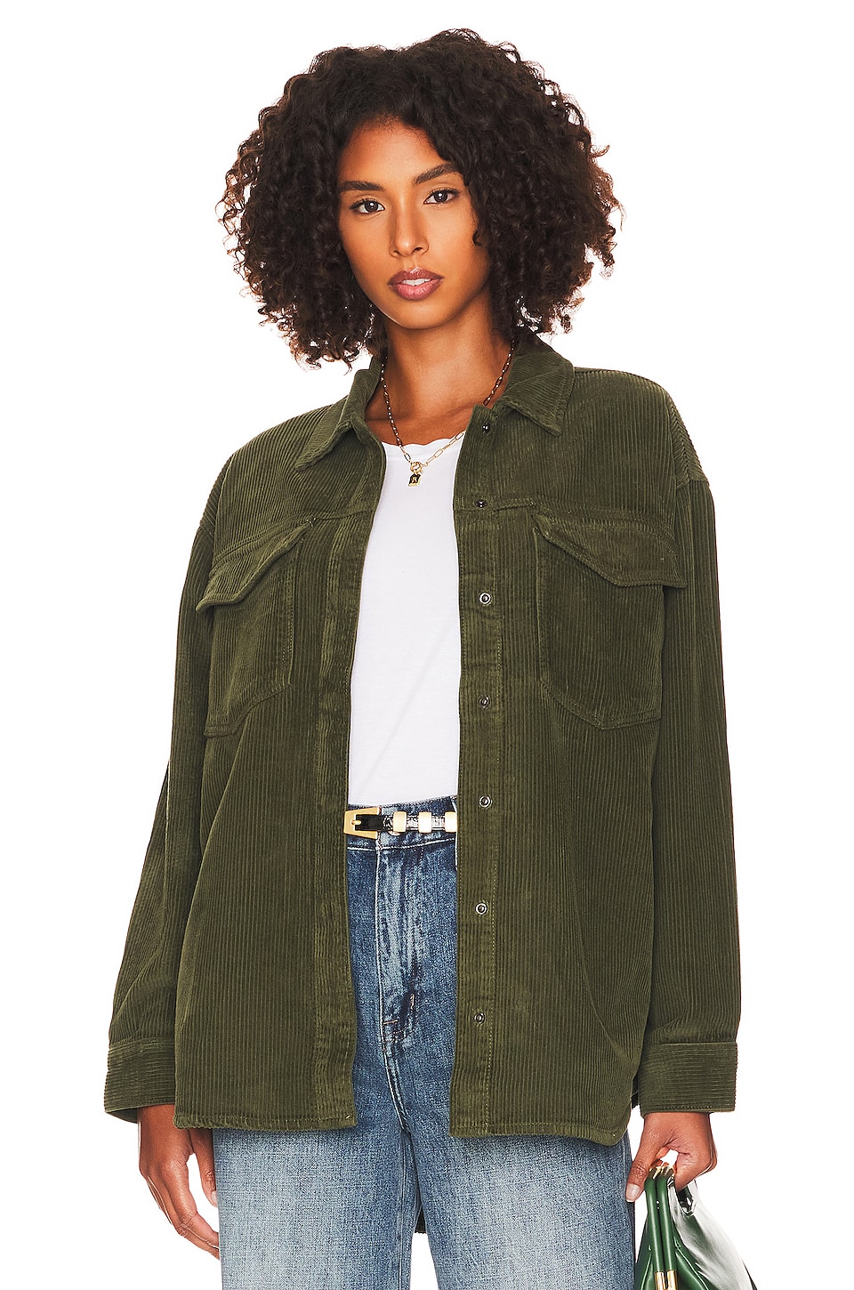 PISTOLA Mandy Oversized Shacket in Pine | REVOLVE