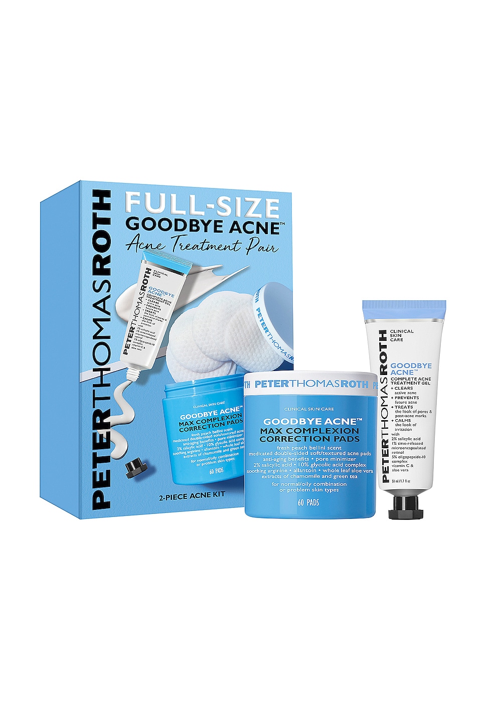 Peter Thomas Roth Full-Size Goodbye Acne Acne Treatment Pair 2-Piece ...