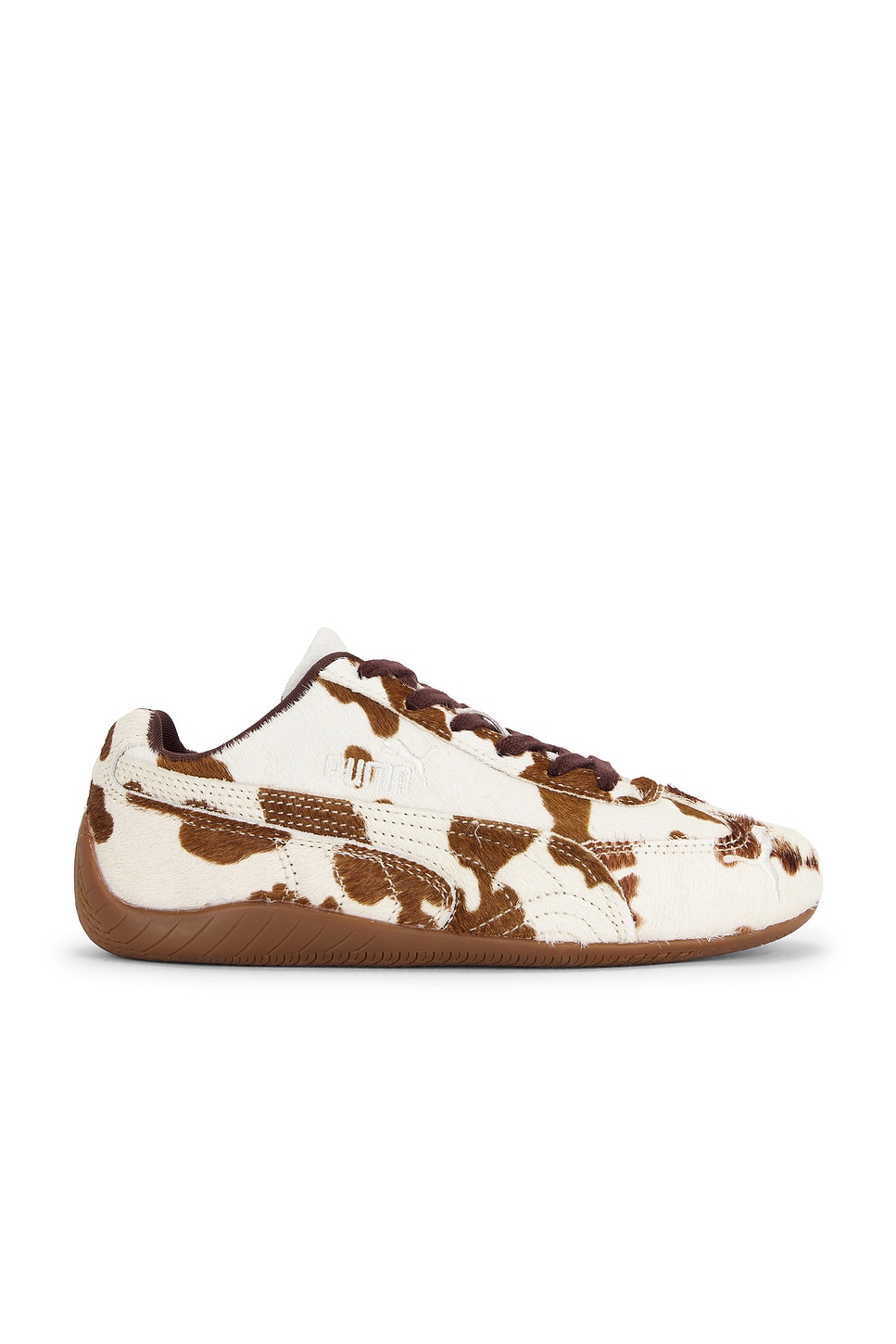 Puma Select Speedcat Cow Sneaker in Chocolate Brown & Gum | REVOLVE
