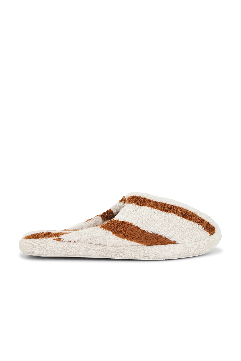 Parachute Terry Stripe Slippers in Bone & Tobacco | REVOLVE