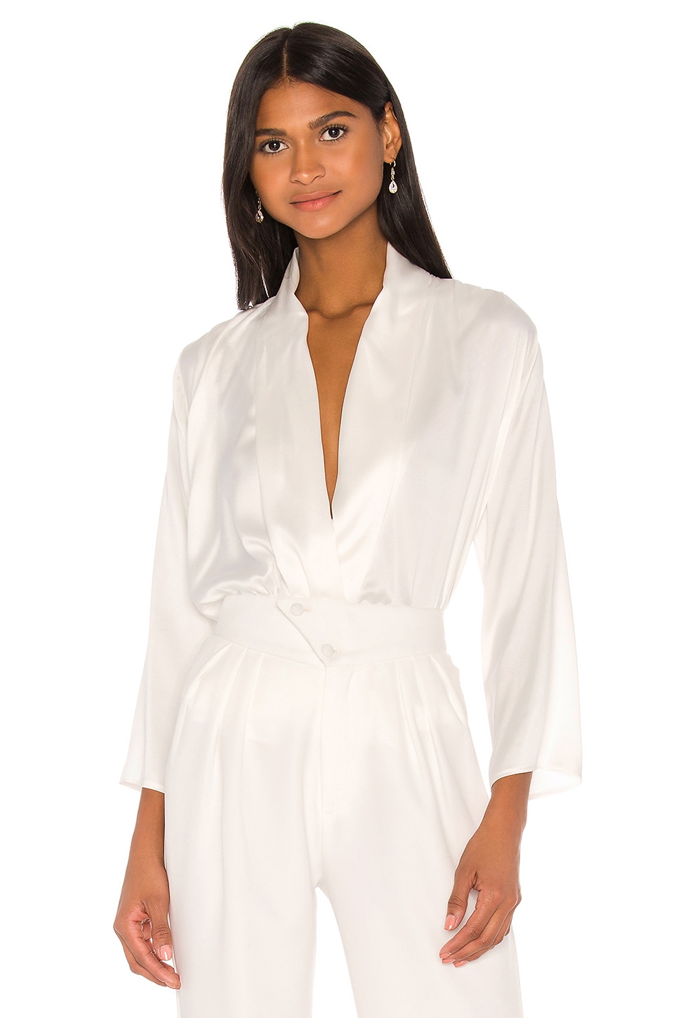Piece of White Celine Silk Shirt in Ecru | REVOLVE