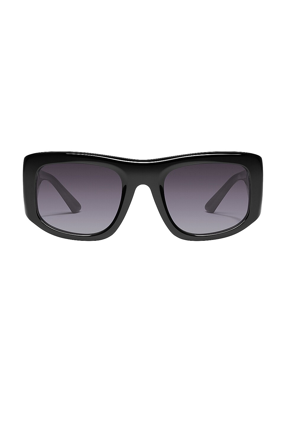Quay X Guizio Uniform Square Sunglasses in Black & Smoke | REVOLVE