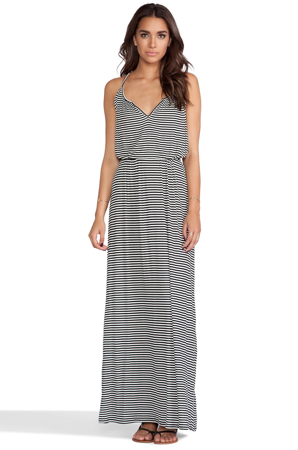 Rachel Pally Rib Rayne Dress in Black Stripe | REVOLVE