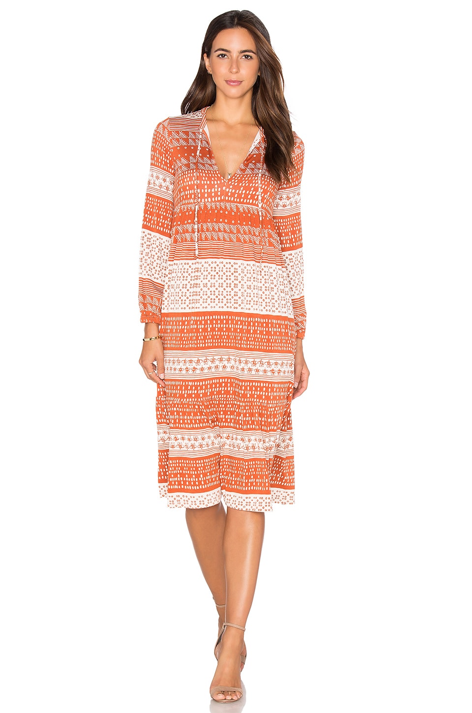 Rachel Pally Kaemon Dress in Copper Block Print | REVOLVE