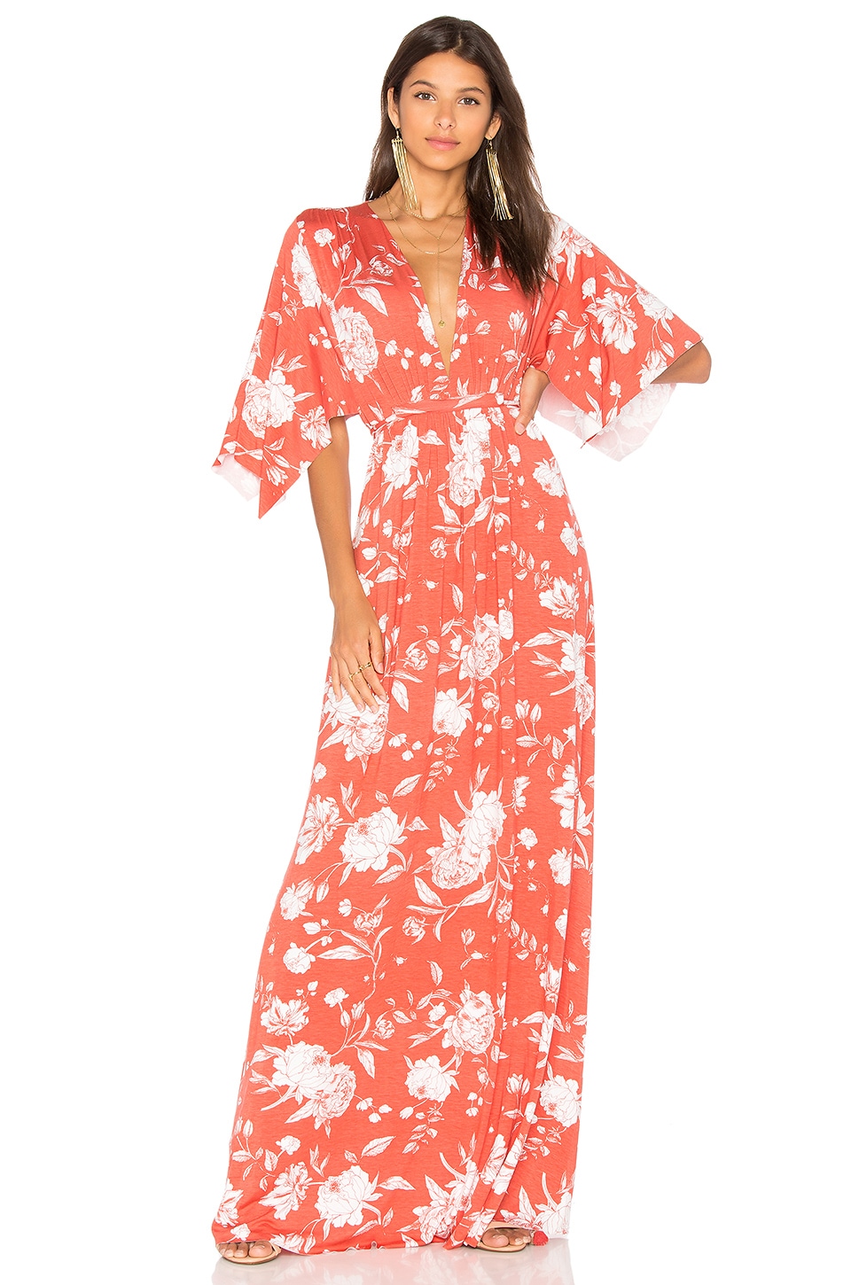 Rachel Pally Caftan Maxi Dress in Chipotle Peony | REVOLVE