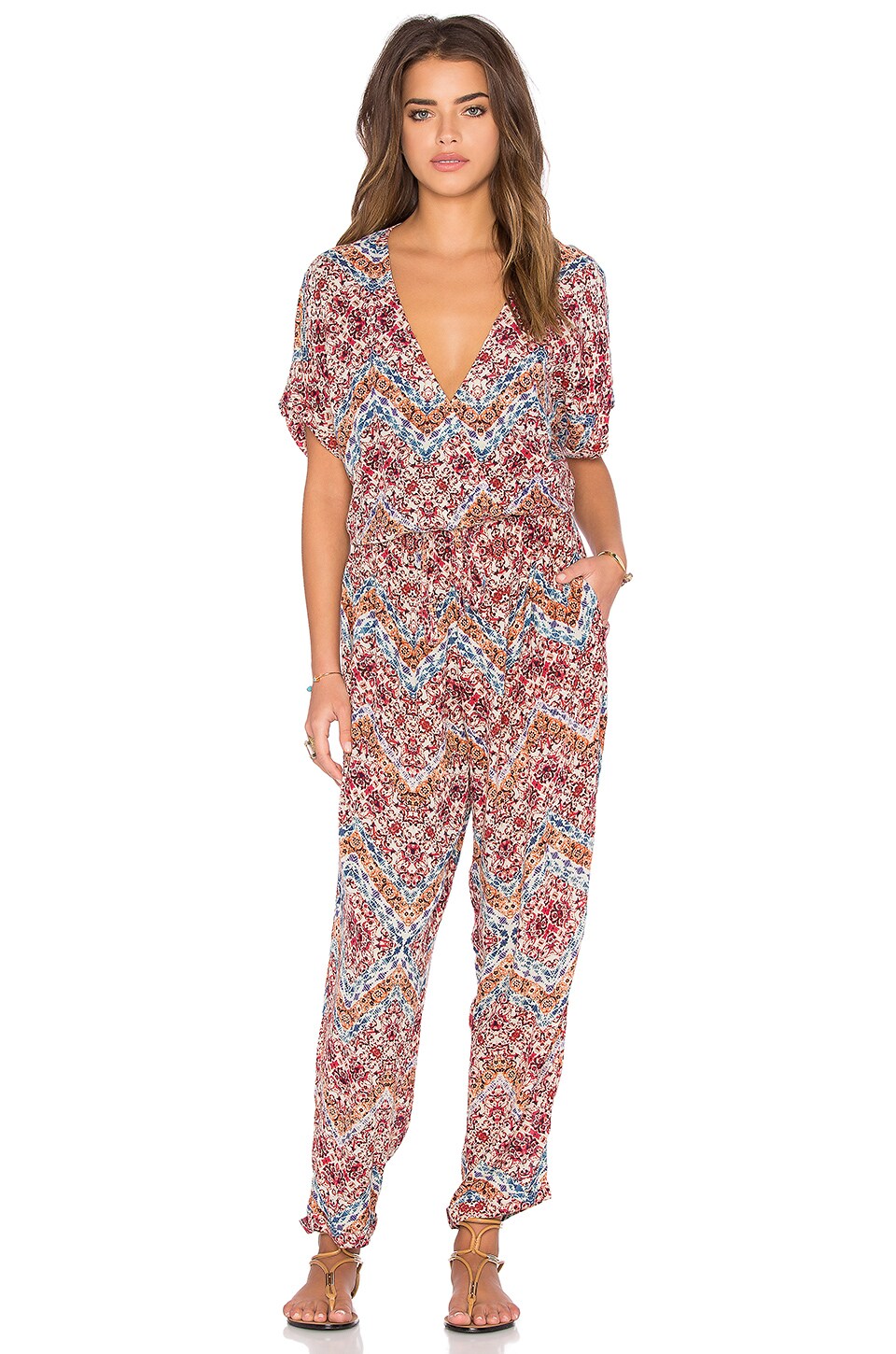 Raga Dancing in the Desert Crossover Jumpsuit in Multi | REVOLVE