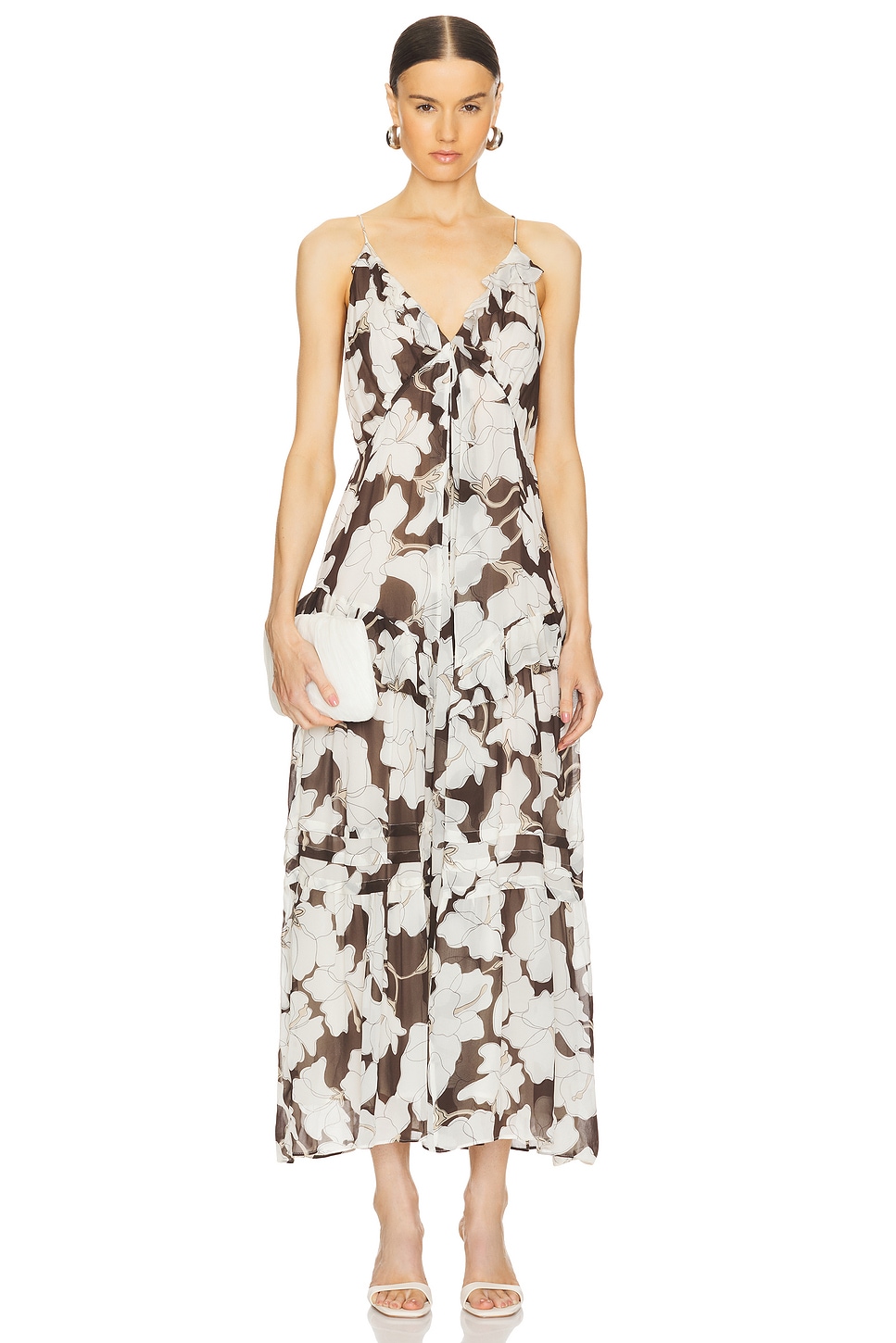 Rails Boa Maxi Dress in Mocha Floral | REVOLVE