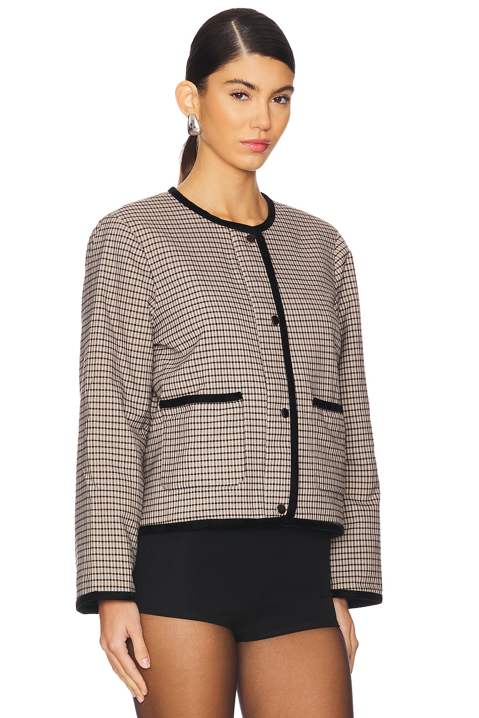 Rails Nota Jacket in Ice Taupe Minicheck | REVOLVE