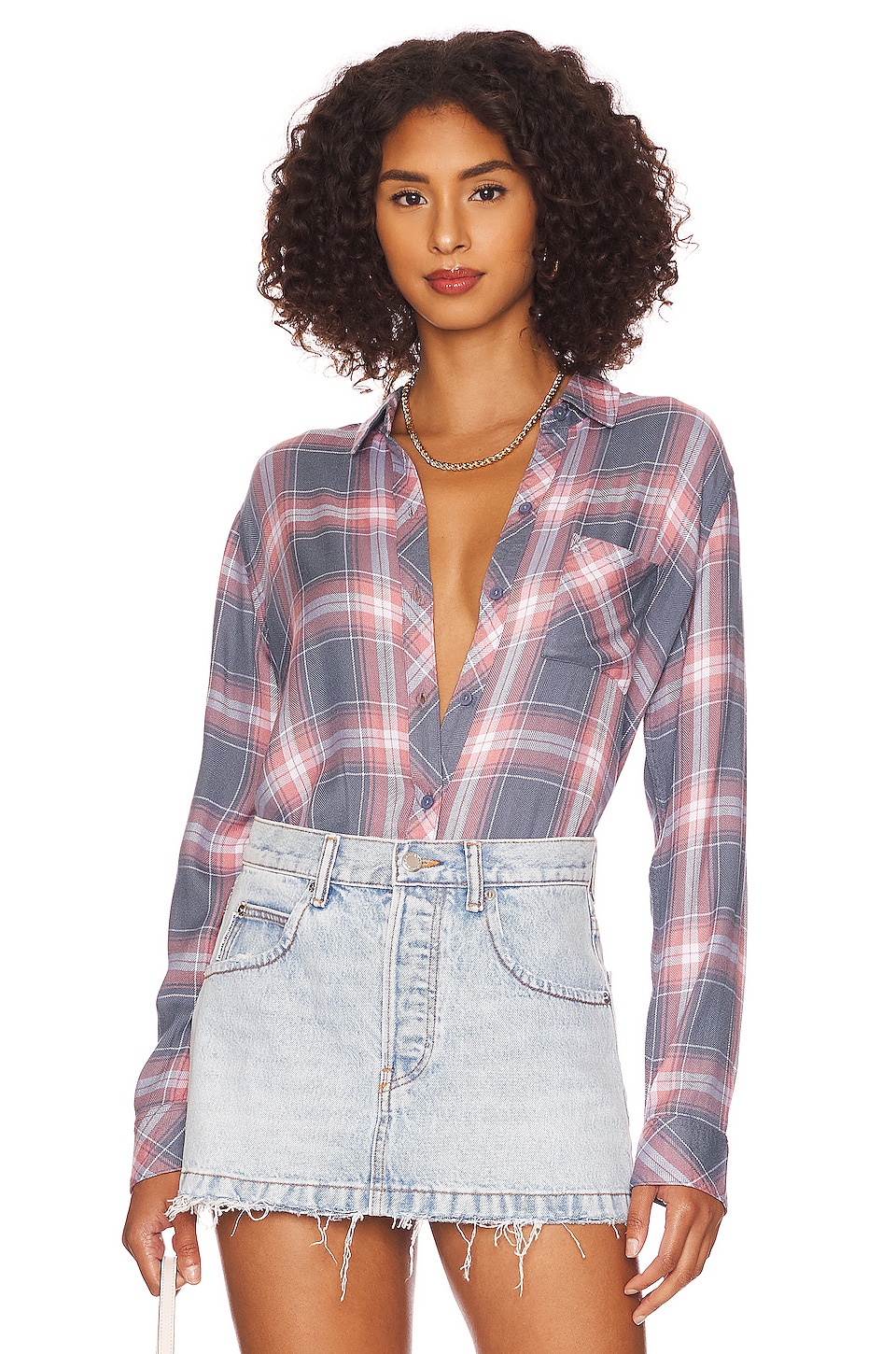 Rails Hunter Top in Slate Rose White | REVOLVE