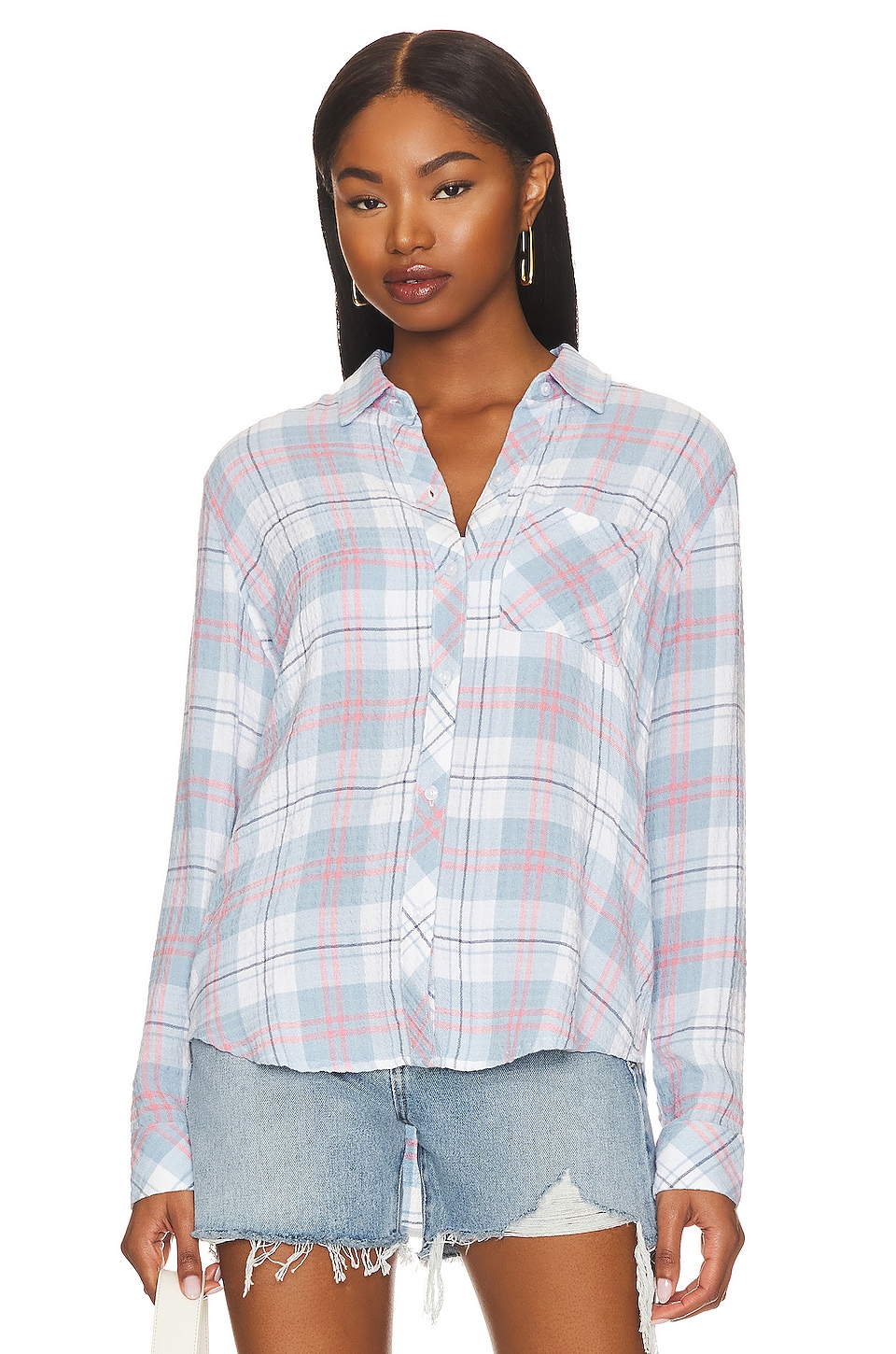 Rails Brady Button Up Shirt in Ivory Cloud | REVOLVE