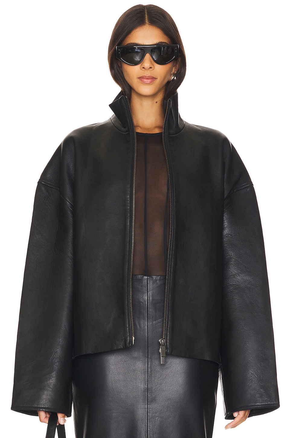 REMAIN Bonded Leather Jacket in Black | REVOLVE
