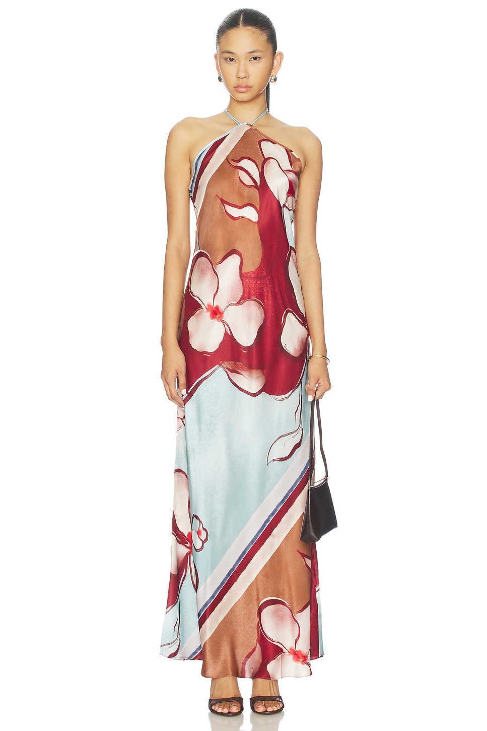 ROAME. Tulula Halter Dress in Marisol Bloom | REVOLVE
