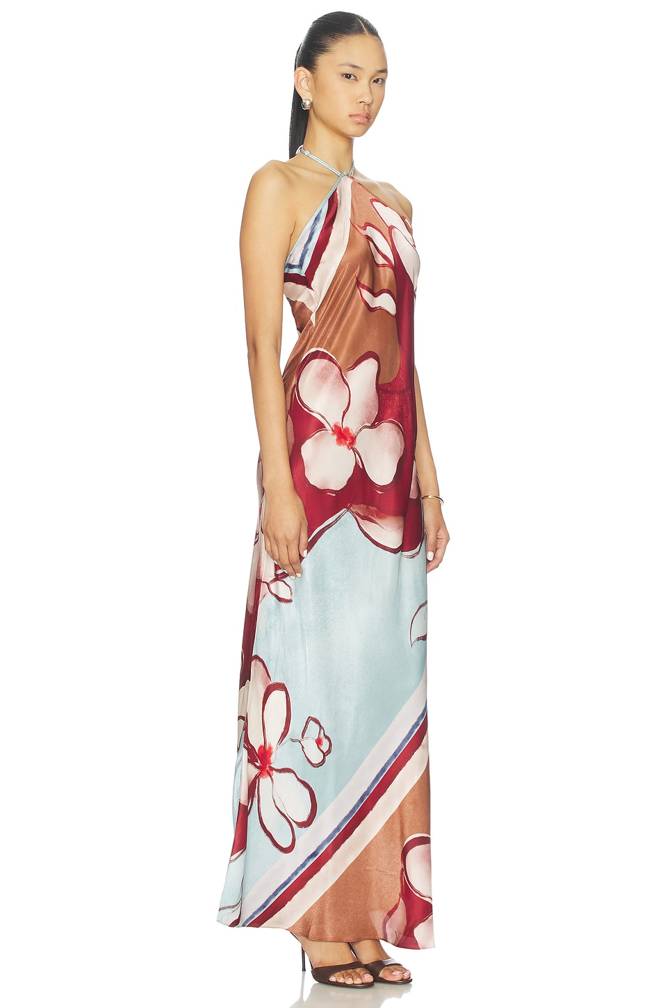 ROAME. Tulula Halter Dress in Marisol Bloom | REVOLVE