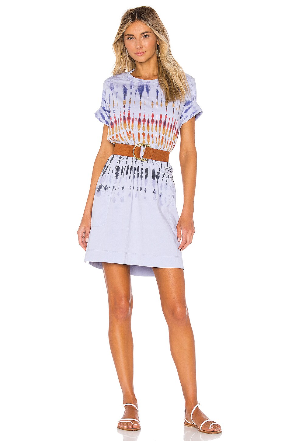Raquel Allegra x REVOLVE T Shirt Dress in Rainbow Tie Dye | REVOLVE