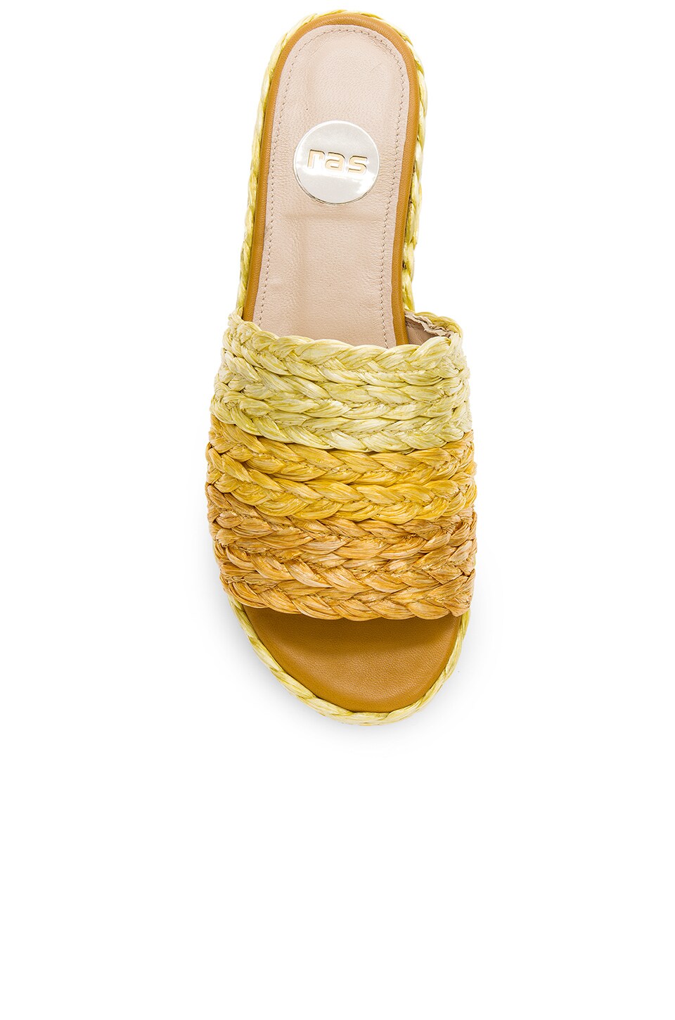 RAS Diva Sandal in Yellow Multi Metallic Raffia | REVOLVE
