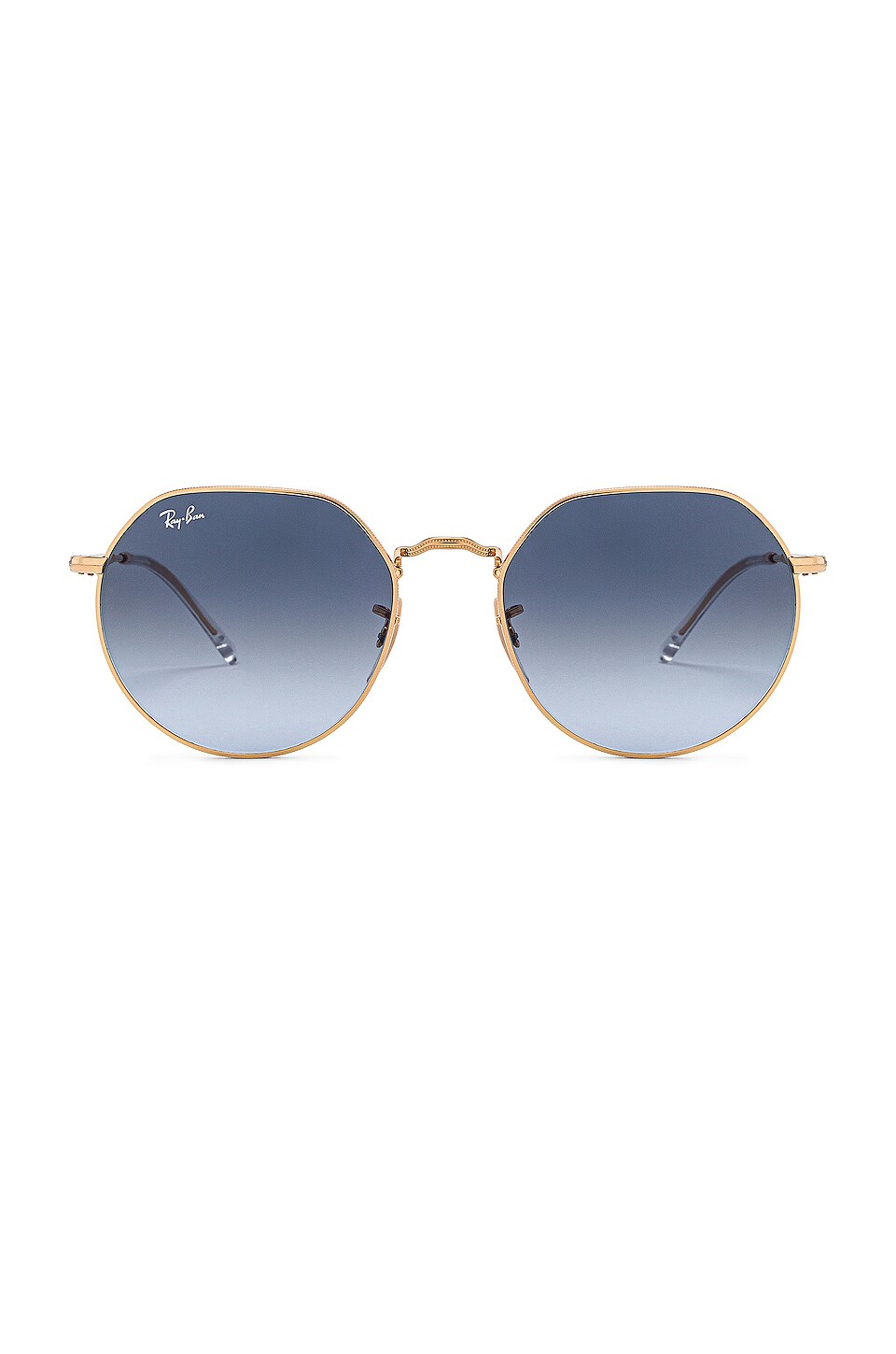 Ray-Ban Jack in Arista & Blue Gradient Grey | REVOLVE