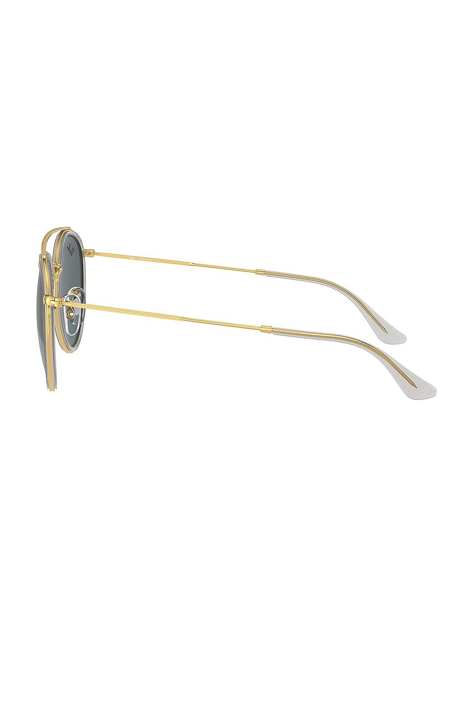 Ray-Ban Round Double Bridge in Gold & Blue | REVOLVE