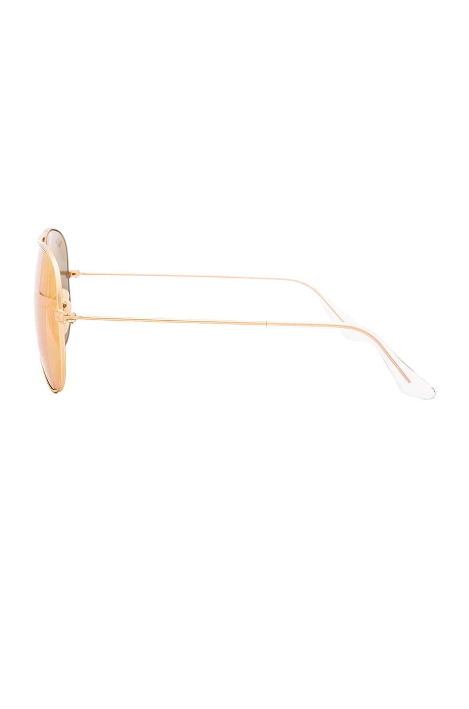 Ray-Ban Aviator Flash Lenses in Gold & Cyclamen Mirror | REVOLVE