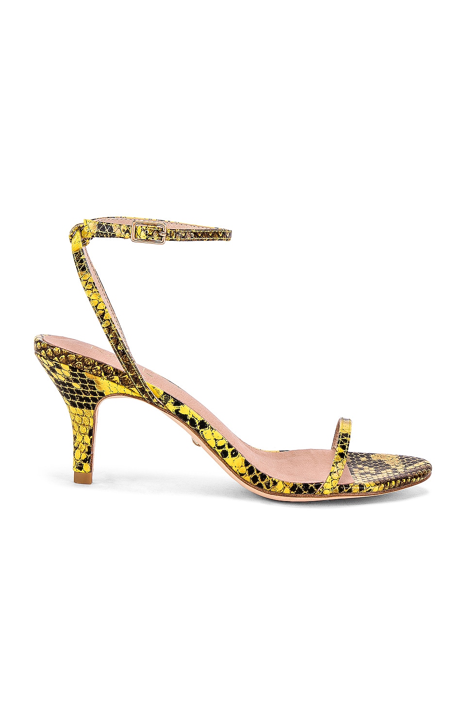 RAYE Bridge Heel in Yellow Snake | REVOLVE