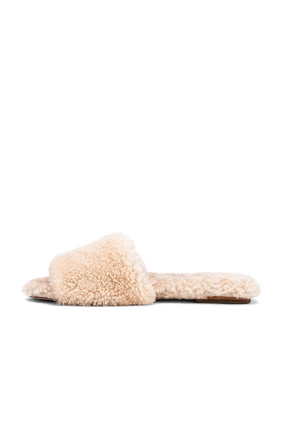 RAYE Shearling Sandal in Natural | REVOLVE