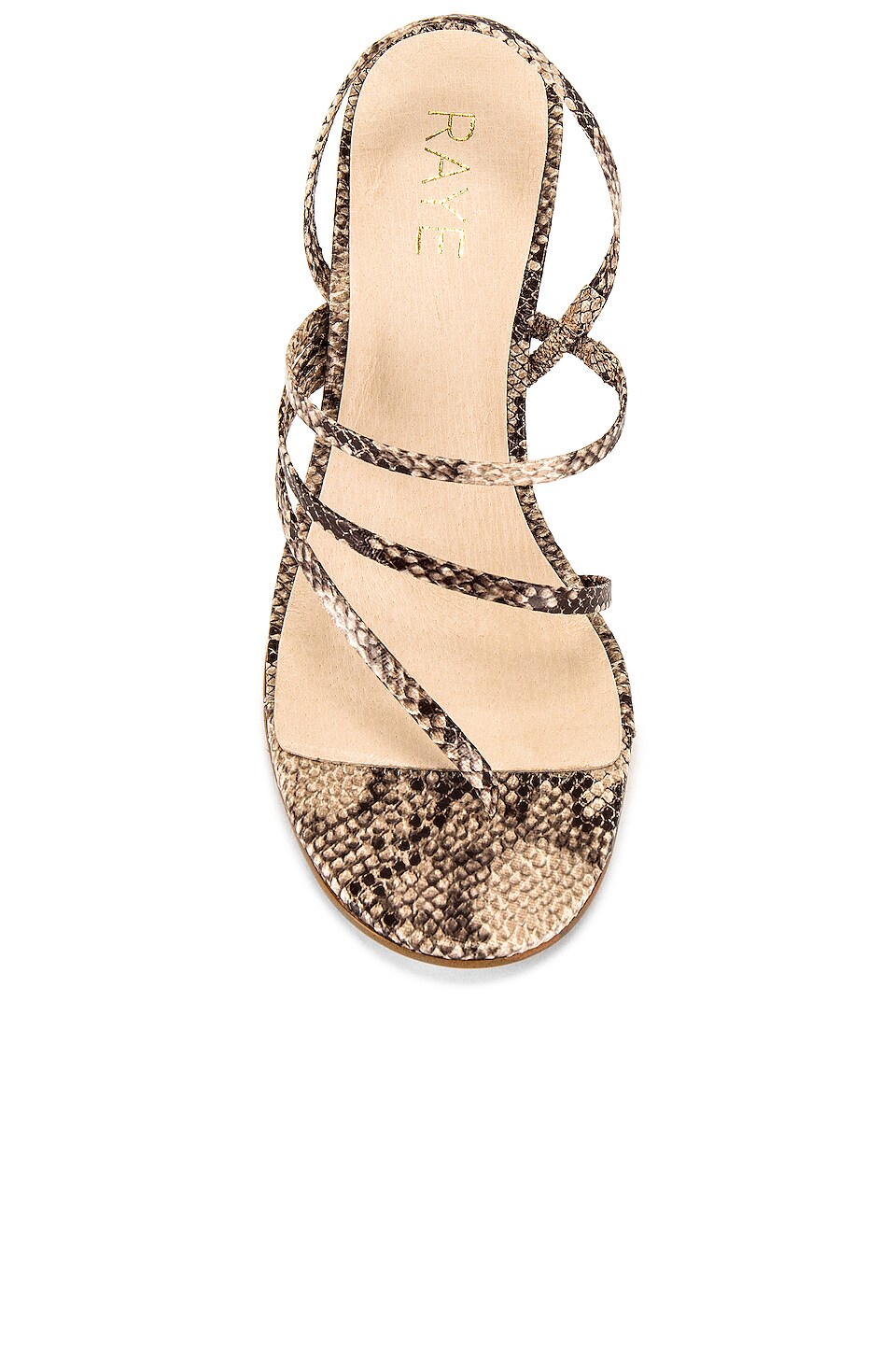 RAYE Vale Heel in Natural Snake | REVOLVE