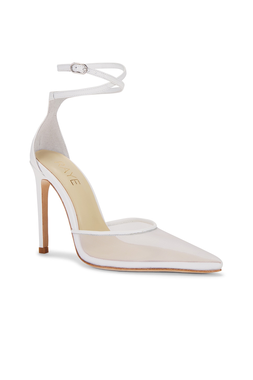 RAYE Dania Pump in White Mesh | REVOLVE
