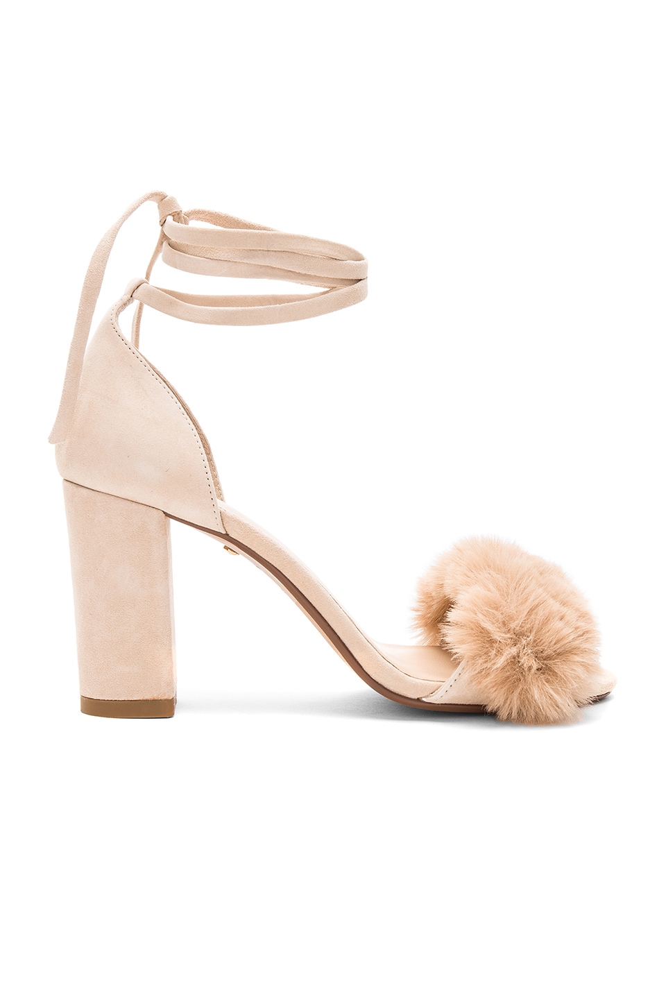 RAYE Lacey Faux Fur Heel in Sable Fur | REVOLVE