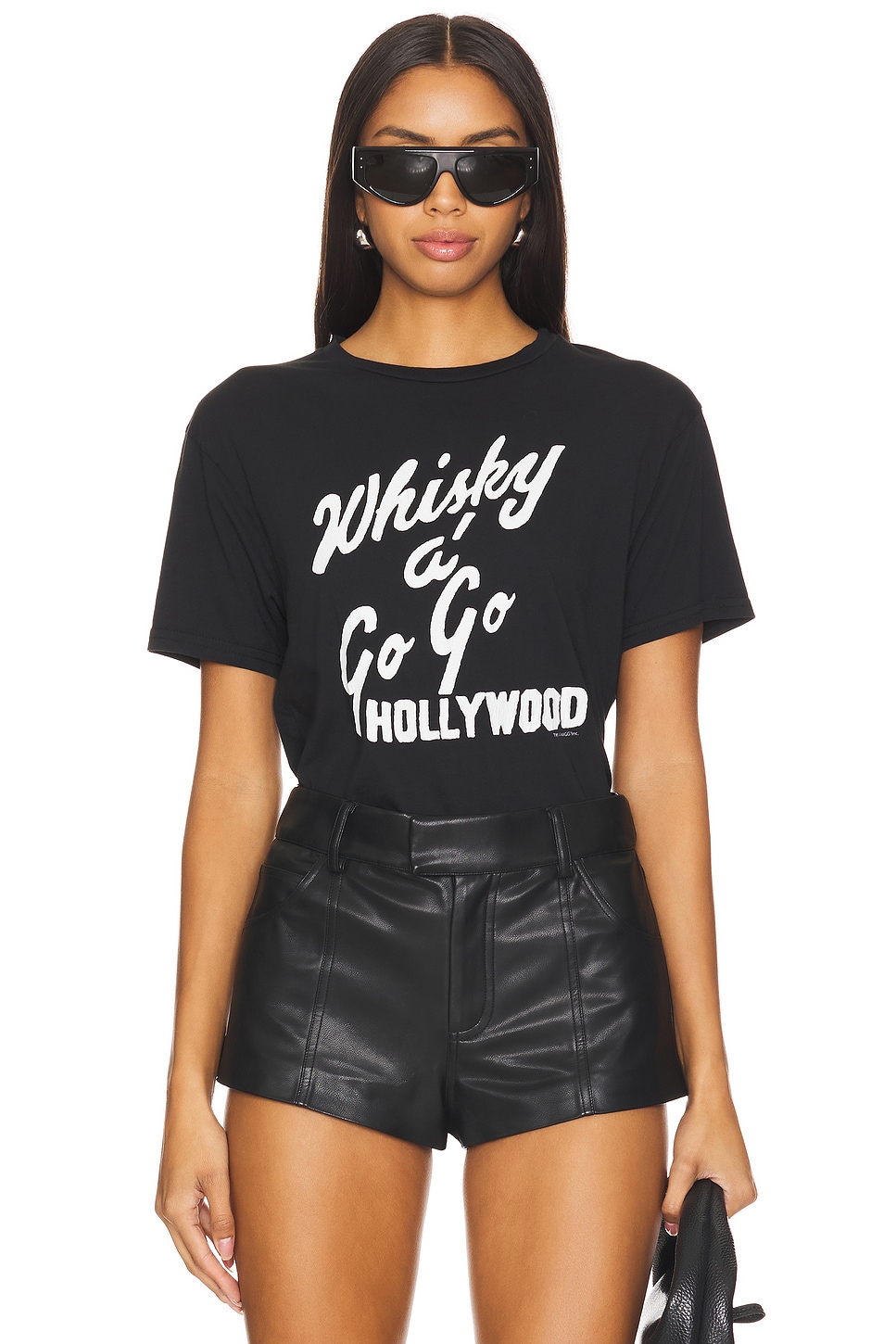Retro Brand Whiskey A Go Go Hollywood Tee in Vintage Black | REVOLVE