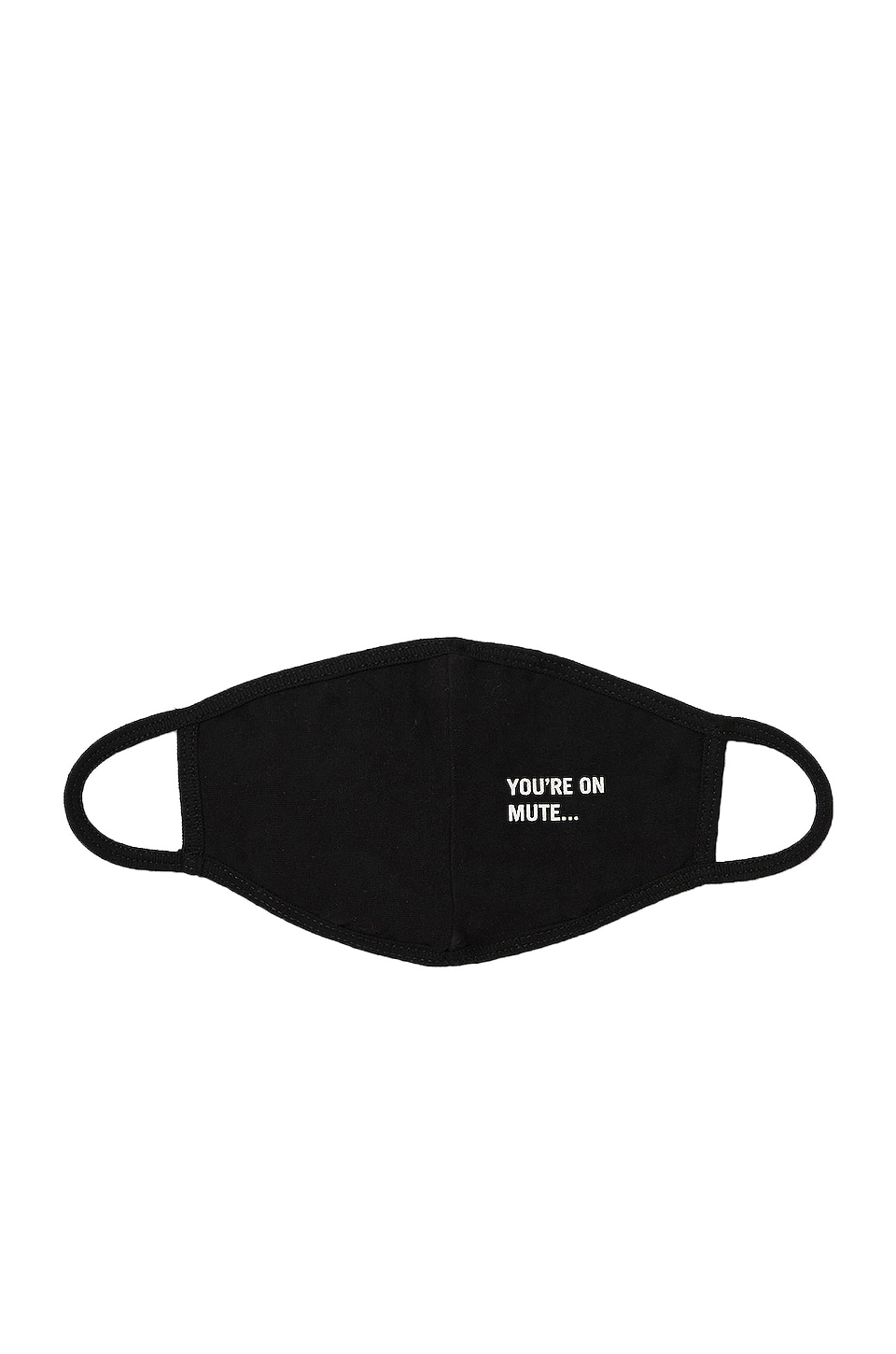 RE/DONE Jersey "You're On Mute" Mask in Black | REVOLVE