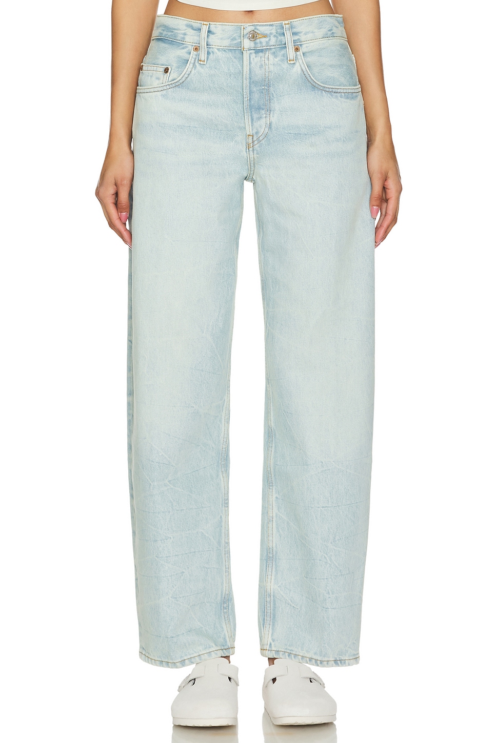 RE/DONE Wide Taper Jeans in Ranch Water | REVOLVE