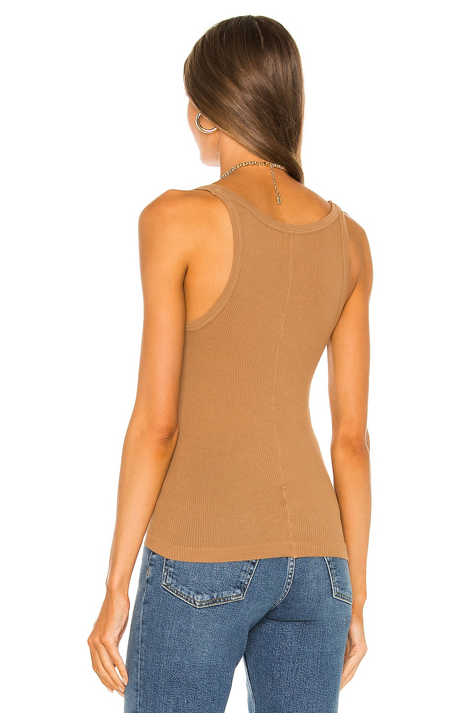 RE/DONE X Hanes Ribbed Tank in Caramel | REVOLVE