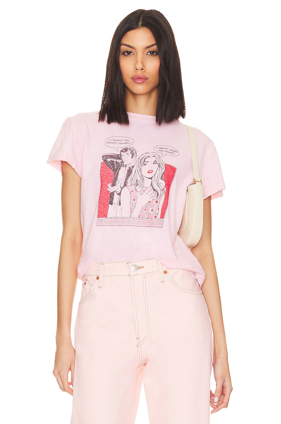 RE/DONE Classic Tee Mindreader in Pink | REVOLVE