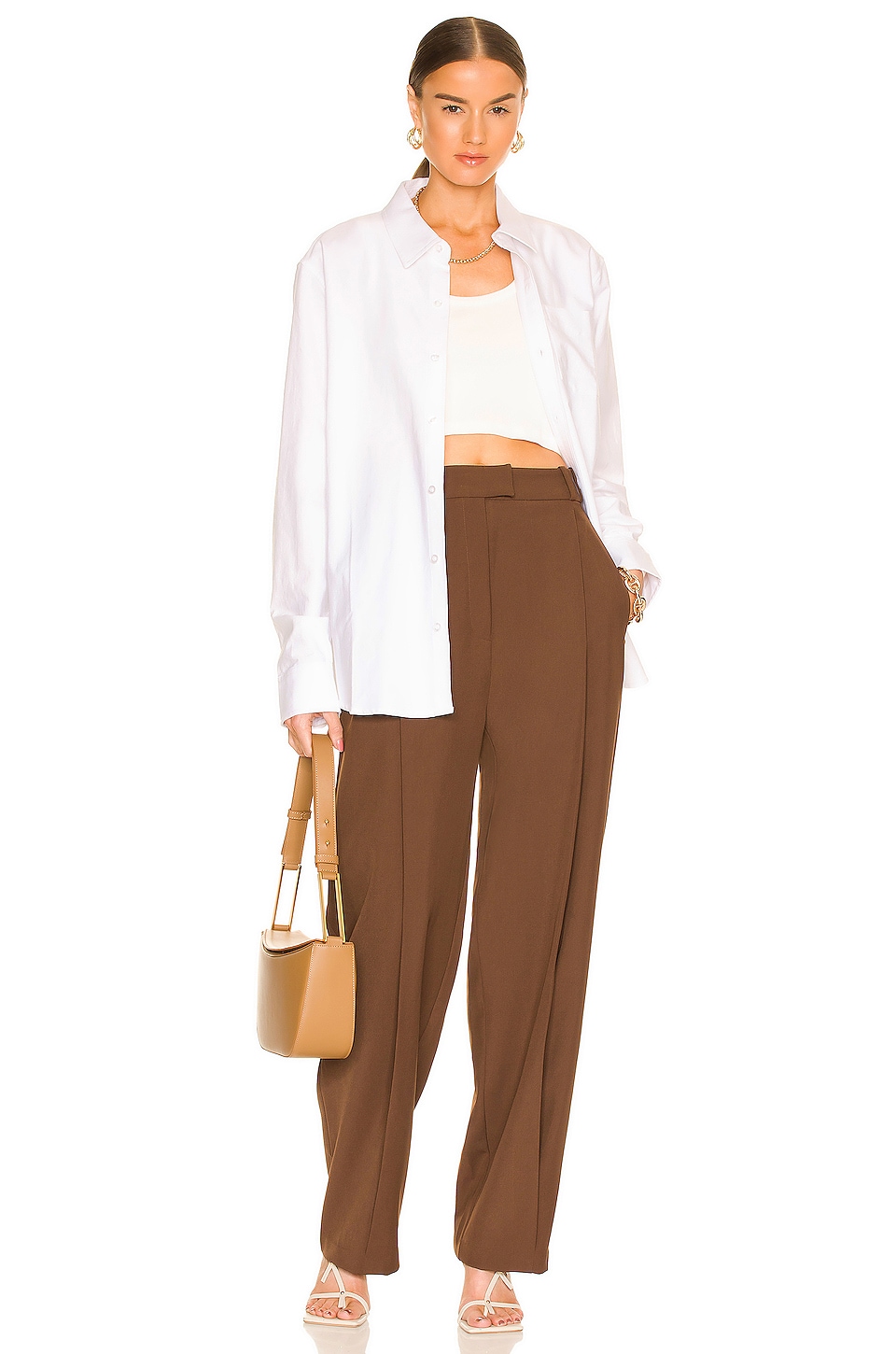 RE ONA Suit Trousers in Chocolate | REVOLVE