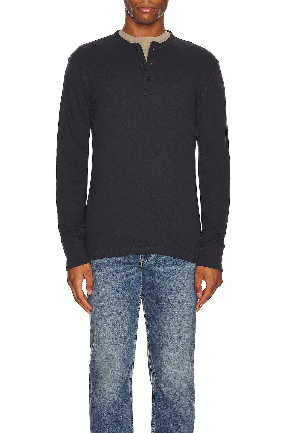 Rag & Bone Classic Henley in Deep Navy | REVOLVE