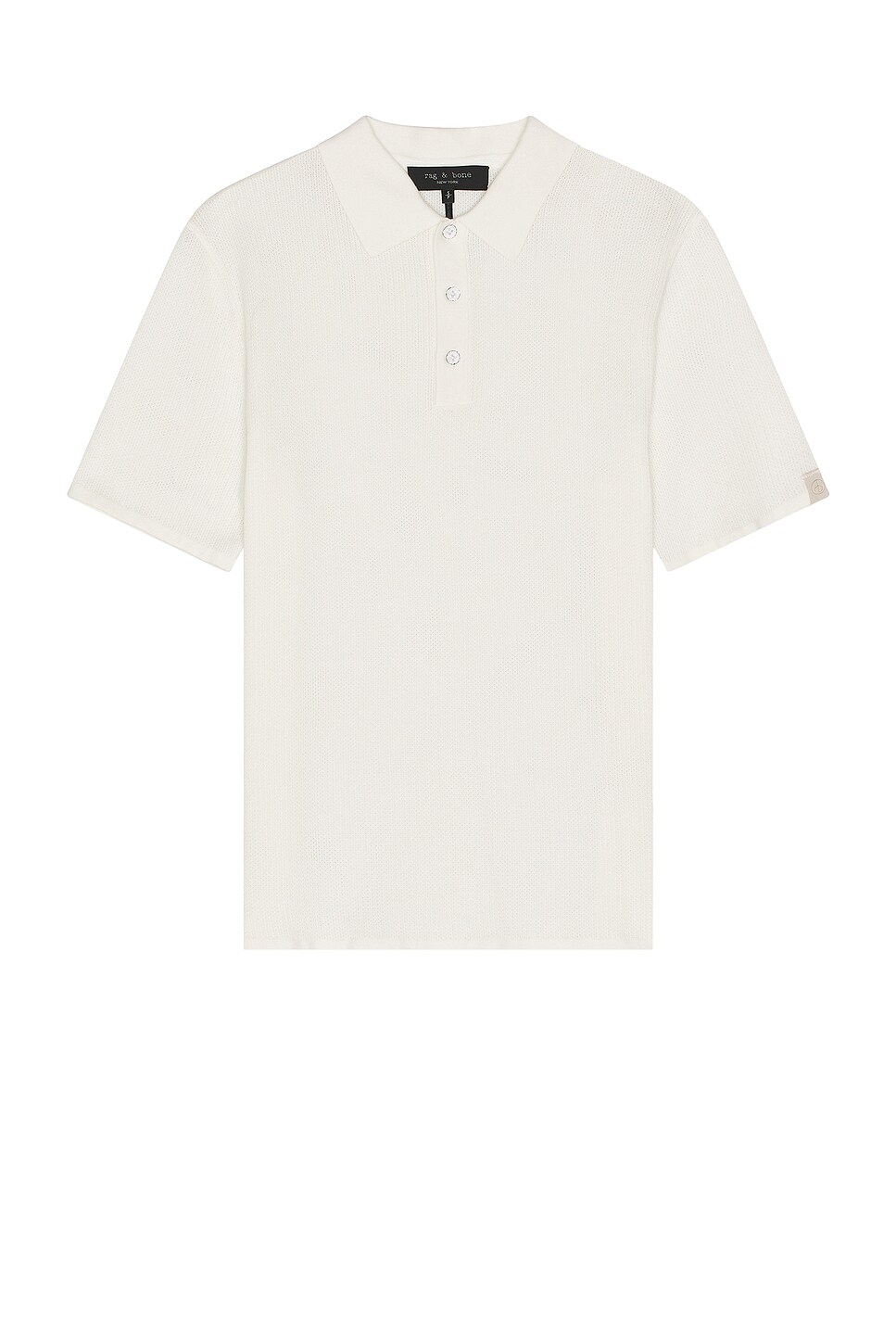 Rag & Bone Harvey Knit Polo in Ivory | REVOLVE