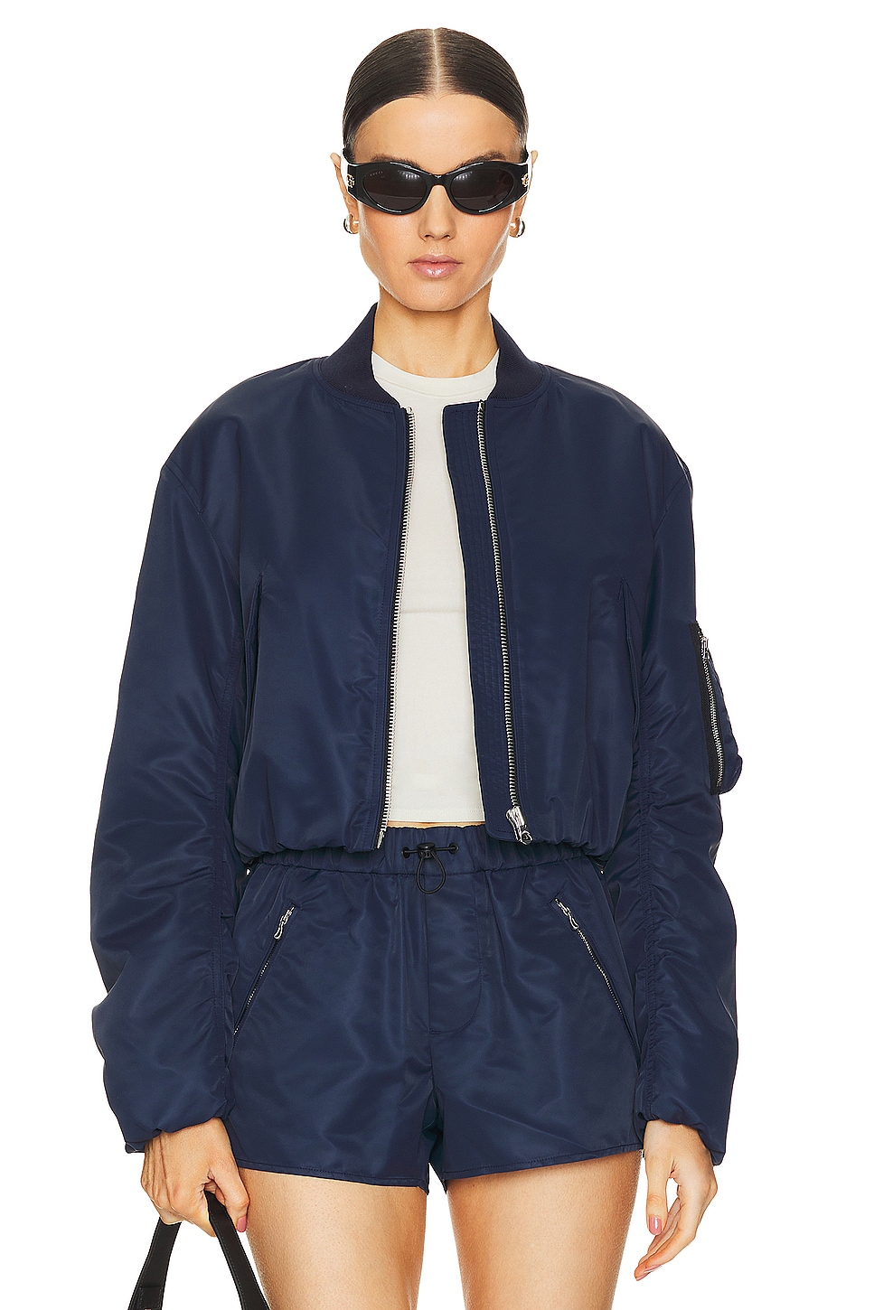 Rag & Bone Maggie Cropped Bomber in Salute | REVOLVE