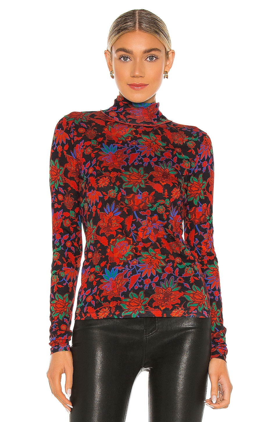 Rag & Bone Wallpaper Shaw Turtleneck in Red Multi | REVOLVE