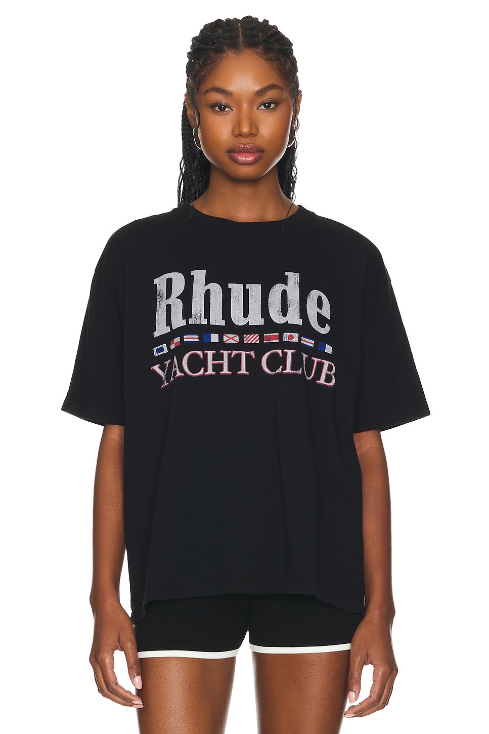 Rhude Flag Tee in Vintage Black | REVOLVE